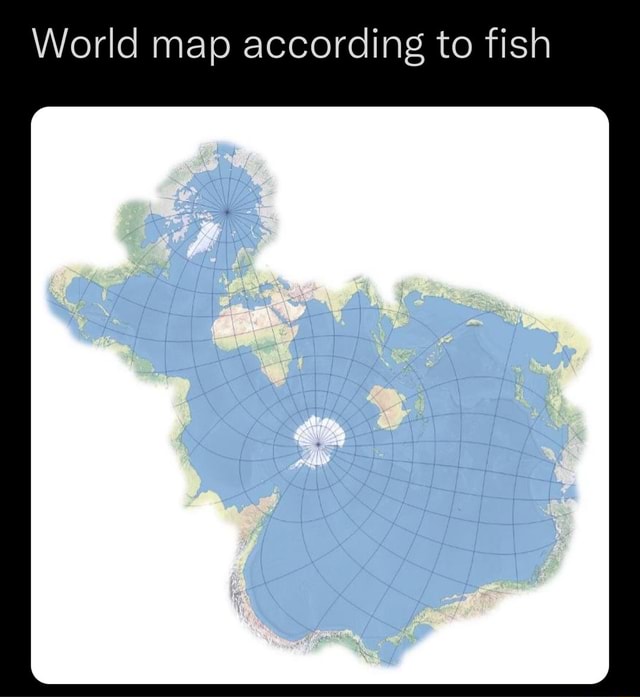 World map according to fish - iFunny