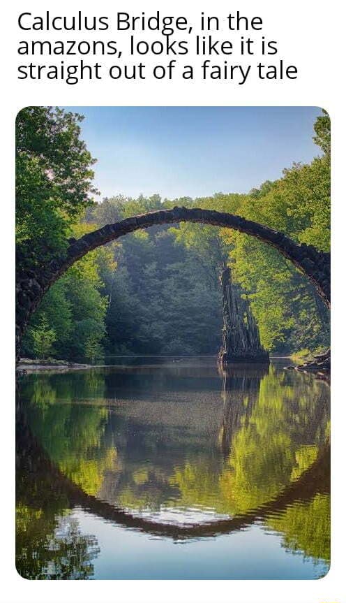 Calculus Bridge, in the amazons, looks like it is straight out of a ...