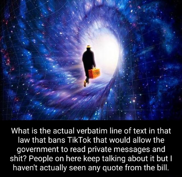 If What is the actual verbatim line of text in that law that bans ...