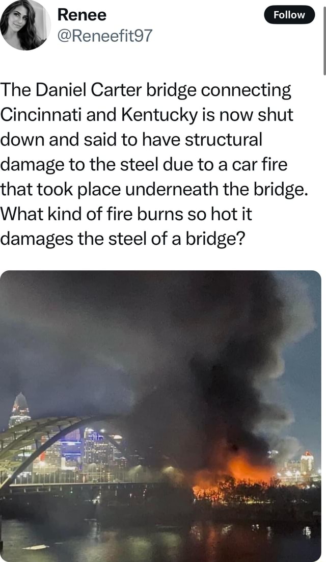 Renee @Reneefit97 Follow he Daniel Carter bridge connecting Cincinnati ...