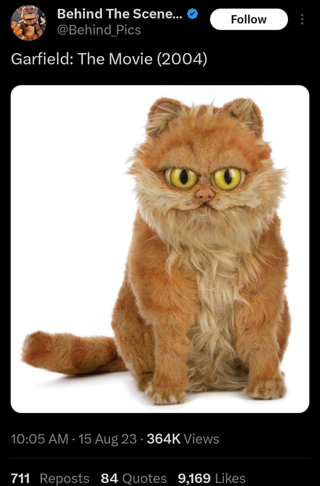 / Behind The Scene... @ @Behind _Pics Follow Garfield: The Movie (2004 ...