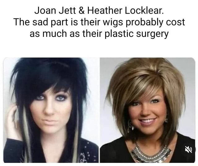 Joan Jett & Heather Locklear. The sad part is their wigs probably cost ...