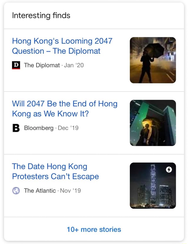 Interesting finds Hong Kong's Looming 2047 Question The Diplomat E The ...