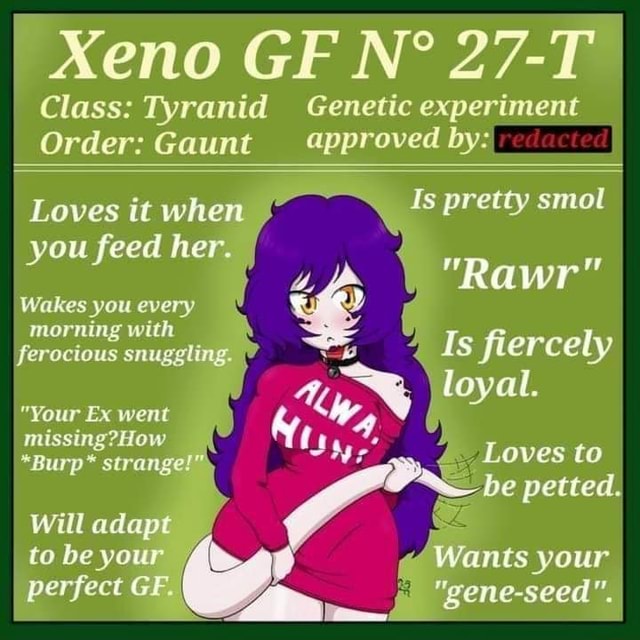 Xeno GIF 27-T Class: Tyranid Genetic experiment approved by: I Is ...