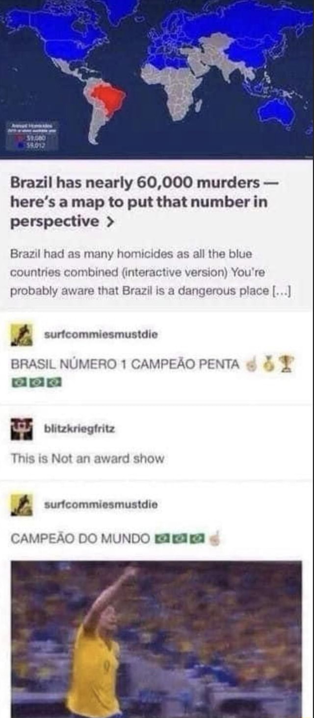 Brazil has nearly 60,000 murders - here's a map to put that number in ...