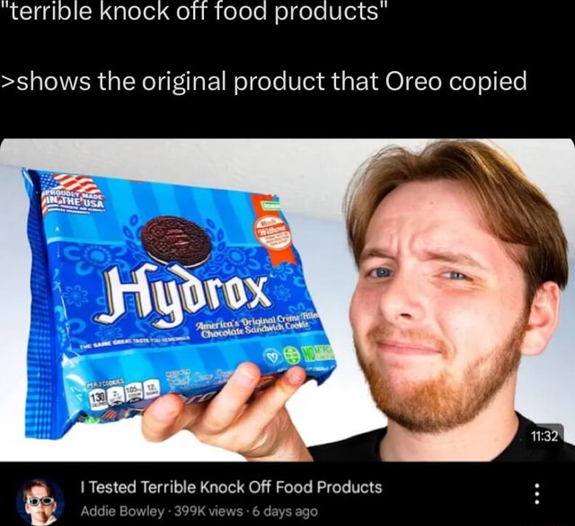 'terrible knock off food products >shows the original product that Oreo ...