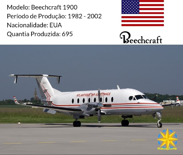 Modelo: Beechcraft 1900 Período de Produção: 1982 - 2002 Nacionalidade ...