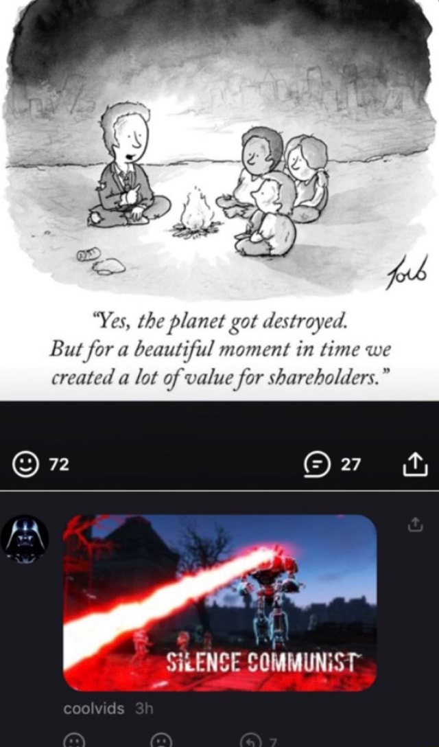 "Yes, the planet got destroyed. But for a beautiful moment in time we ...