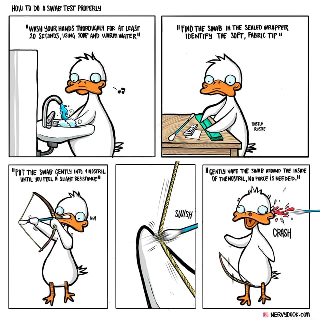 HOW TO DO A SWAB TEST PROPERLY "WASH YOUR HANDS THOROUGHLY FOR AT LEAST ...