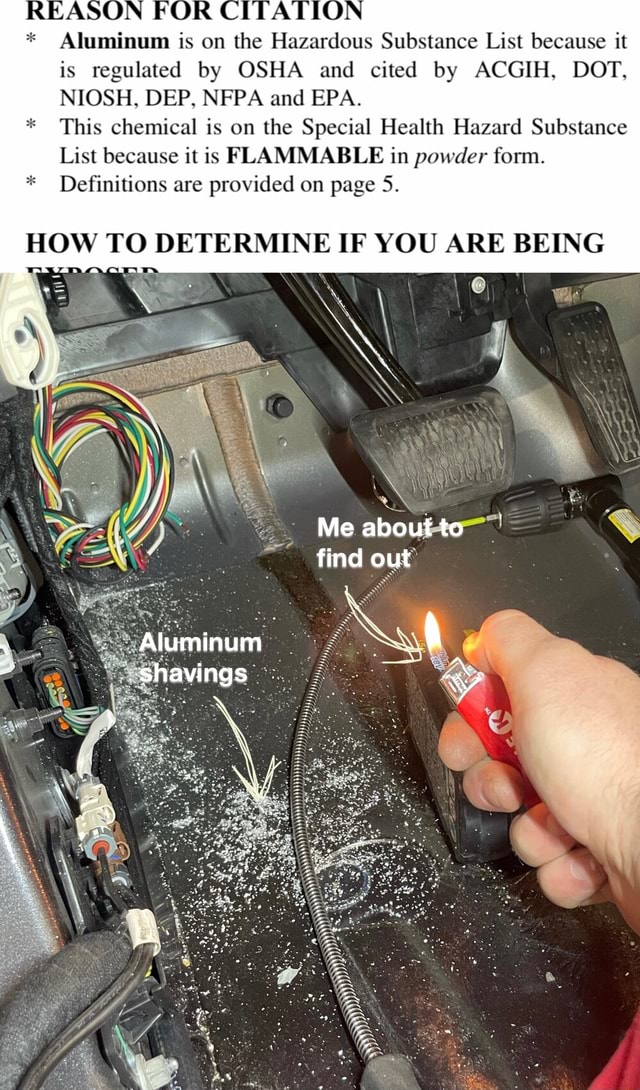 Aluminum is on the Hazardous Substance List because it is regulated by ...