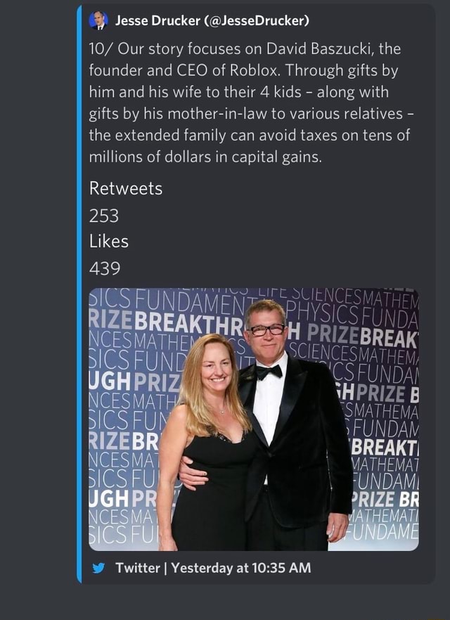 Jesse Drucker (@JesseDrucker) 10/ Our story focuses on David Baszucki ...