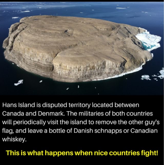 Hans Island is disputed territory located between Canada and Denmark ...