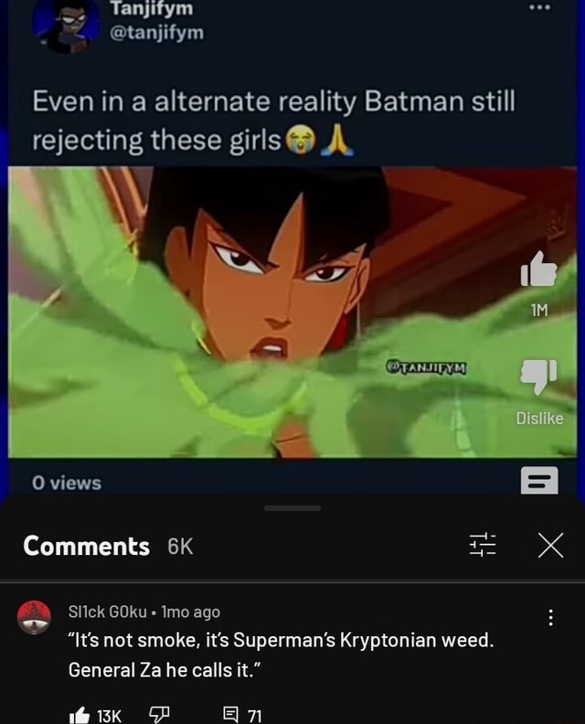 Even in a alternate reality Batman still rejecting these girls@ views ...