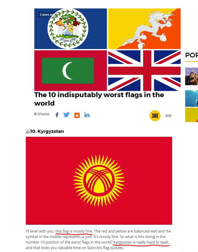 The 10 indisputably worst flags in the world 5shares in JOE 20 level ...