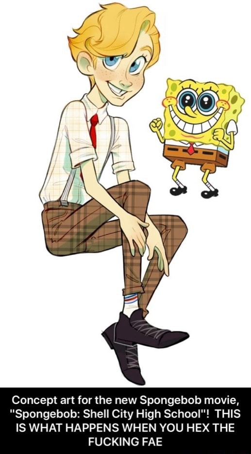 Concept art for the new Spongebob movie, "Spongebob: Shell City High ...