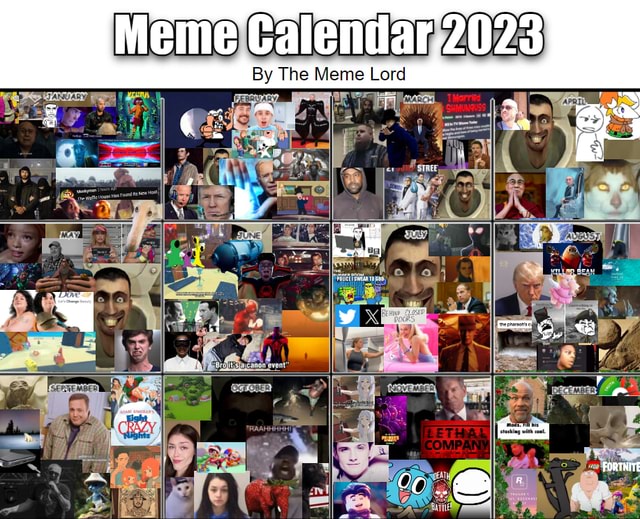 Meme calendar 2023 - Meme 2023 By The Meme Lord - iFunny