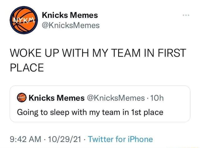 GOOD MORNING TO KNICKS FANS ONLY!!!!!!! - Knicks Memes @KnicksMemes ...