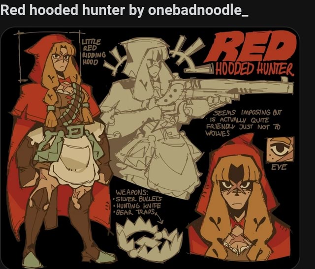 Red hooded hunter by onebadnoodle_ HOODED HUNTER SEEMS IMPOSING IS ...