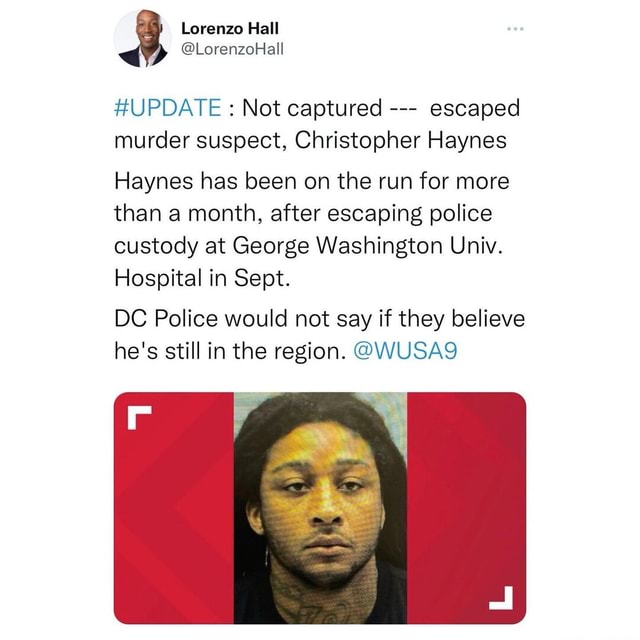 FYI - Hell #UPDATE : Not captured escaped murder suspect, Christopher ...