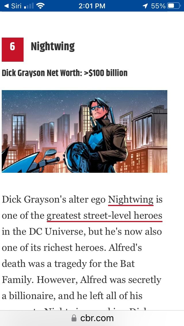 PM I Dick Grayson Net Worth: >$100 billion Dick Grayson's alter ego ...