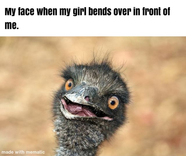 My face when my girl bends over in front of me. made m-matic - iFunny