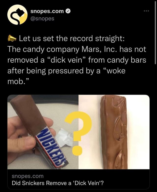 @snopes Let us set the record straight: The candy company Mars, Inc ...