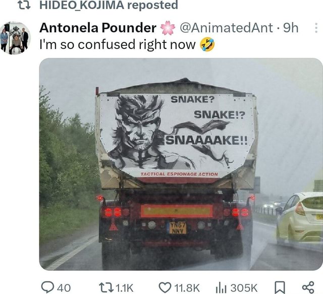 HIDEO KOJIMA repostea Antonela Pounder @AnimatedAnt I'm so confused ...