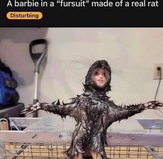 Barbie in a "fursuit" made of a real rat - iFunny