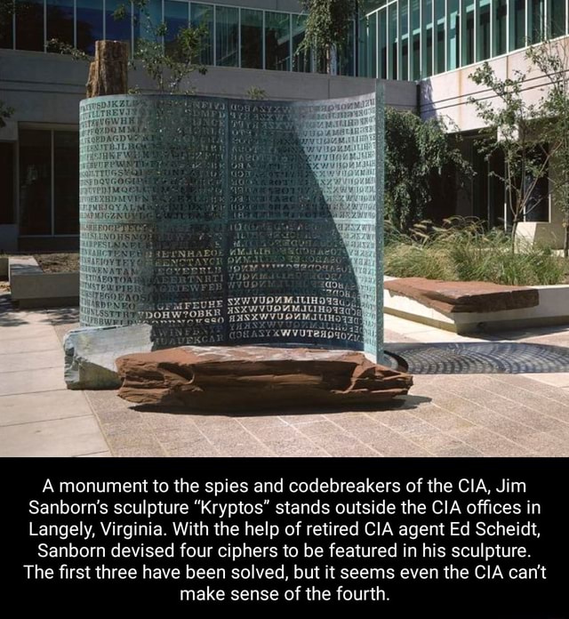 GEM A monument to the spies and codebreakers of the CIA, Jim Sanborn's ...