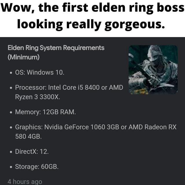 Wow, the first elden ring boss looking really gorgeous. Elden Ring ...