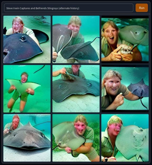 Steve Irwin Captures and Befriends Stingrays (alternate history) - iFunny