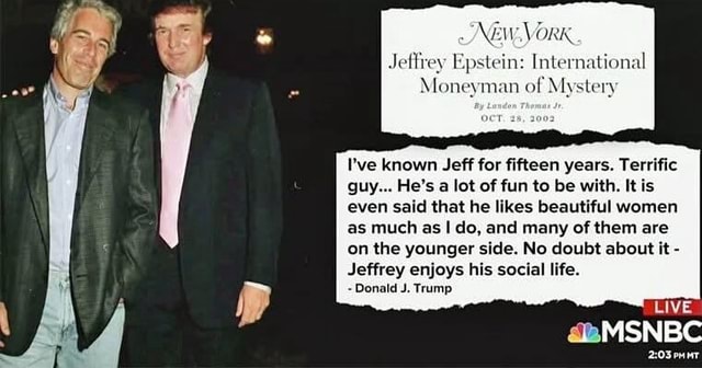 ~ NEWVORK Jeffrey Epstein: International Moneyman of Mystery I've known ...