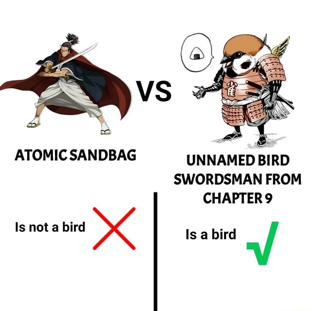 ATOMIC SANDBAG UNNAMED BIRD SWORDSMAN FROM CHAPTER 9 Is not a bird Is a ...