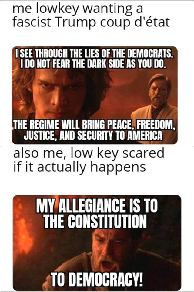 Me lowkey wanting a fascist Trump coup d'etat I SEE THROUGH THE LIES OF ...