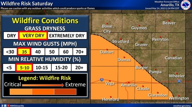Wildfire Risk Saturday Please use caution with any outdoor activities ...