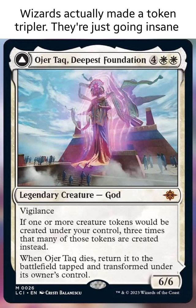 Wizards actually made a token tripler. They're just going insane (a ...