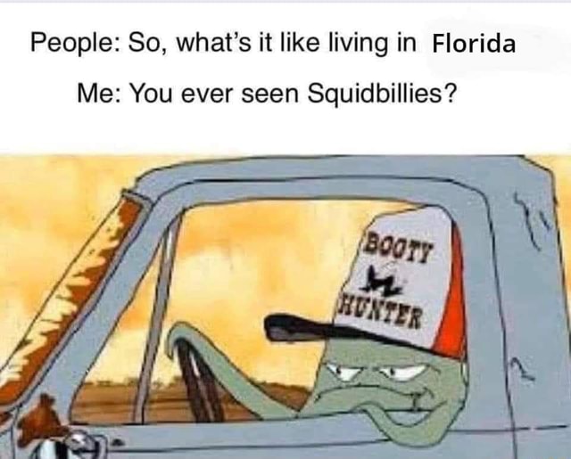 People: So, what's it like living in Florida Me: You ever seen ...