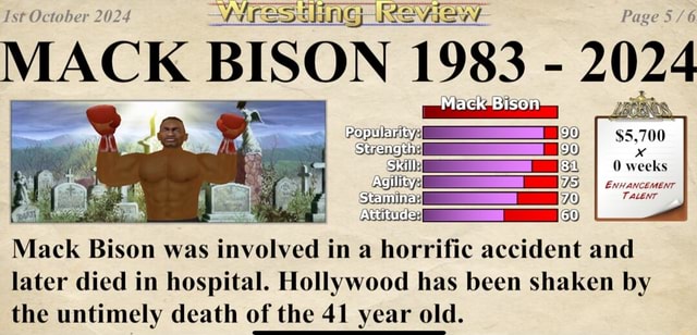 Ist October 2024 Page MACK BISON Mack Bison 1983 202 Popularity ...