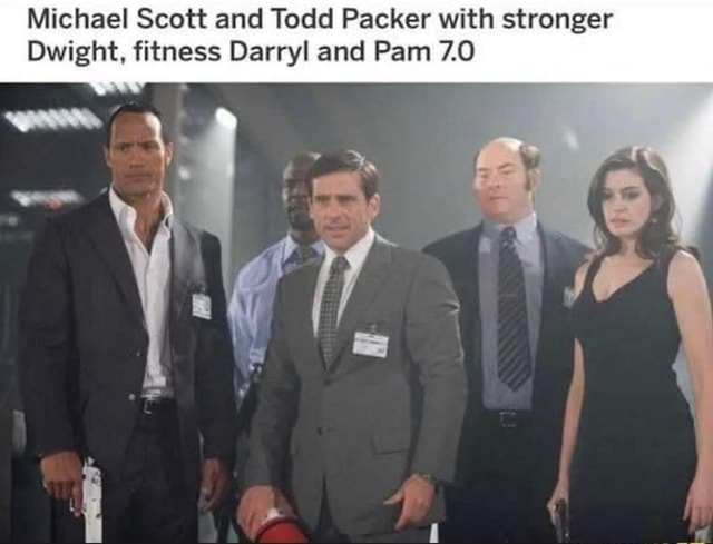 Michael Scott and Todd Packer with stronger Dwight, fitness Darryl and ...