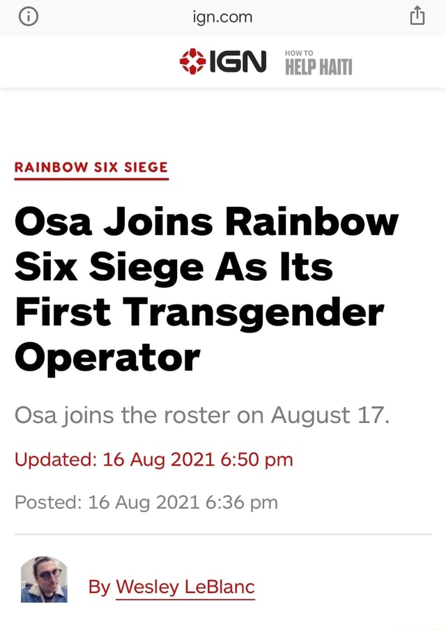 SIGN RAINBOW SIX SIEGE Osa Joins Rainbow Six Siege As Its First ...