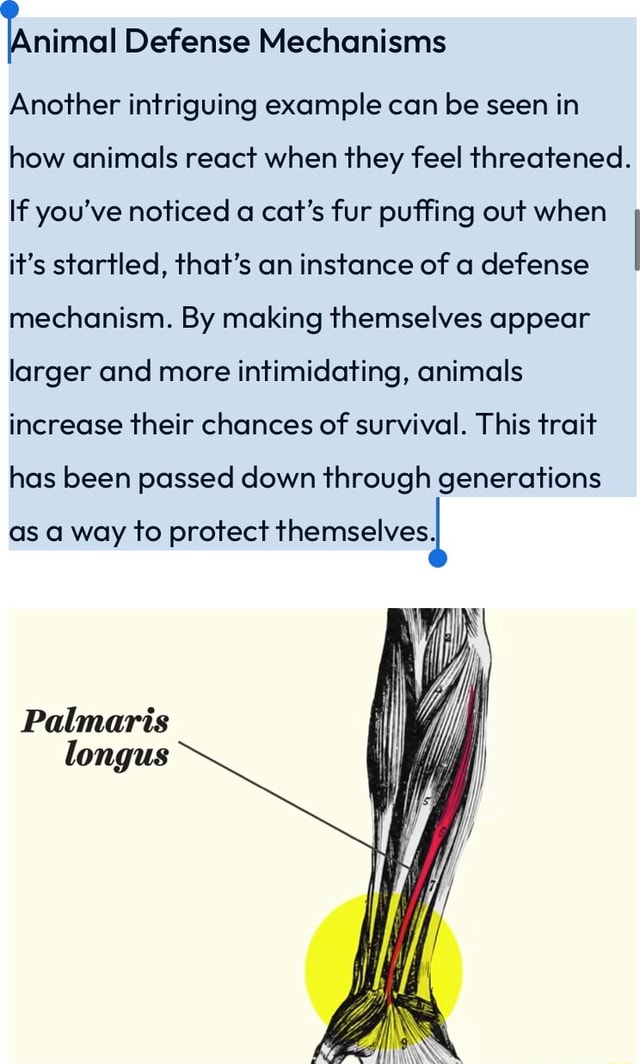 Defense Mechanisms Another intriguing example can be seen in how ...