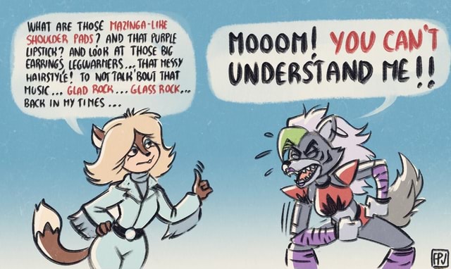 UNDERSTAND. MUSIC... GlaD ROCK.. KIN MY TINES WHAT ARE THOSE SHOULOER ...