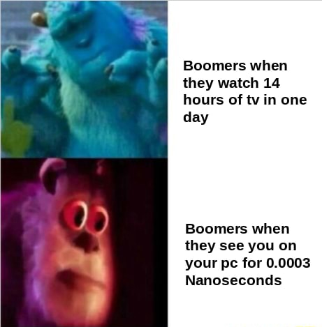 Ok, boomer. - Boomers when they watch 14 hours of tv in one day Boomers ...
