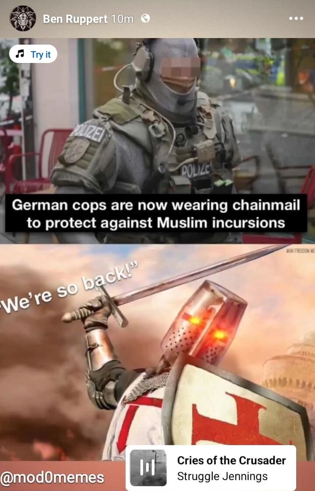 Ben Ruppert German cops are now wearing chainmail to protect against ...