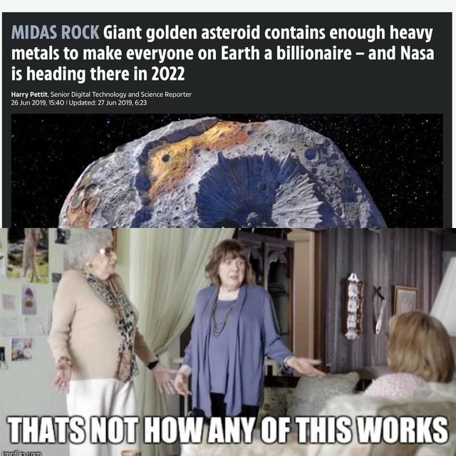 MIDAS ROCK Giant golden asteroid contains enough heavy metals to make ...