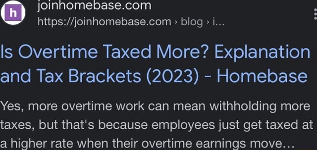 Blog i... Is Overtime Taxed More? Explanation and Tax Brackets (2023 ...