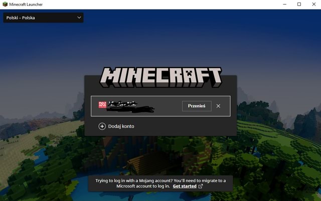Minecraft Launchi Polska Dodaj konto Trying to log in with a Mojang ...