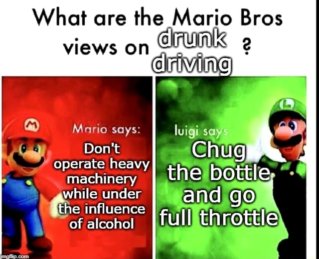 Im with luigi on this - What are the Mario Bros views on Mario says ...