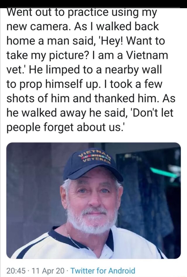 Wen out o JE using My new camera. As I walked back home a man said ...