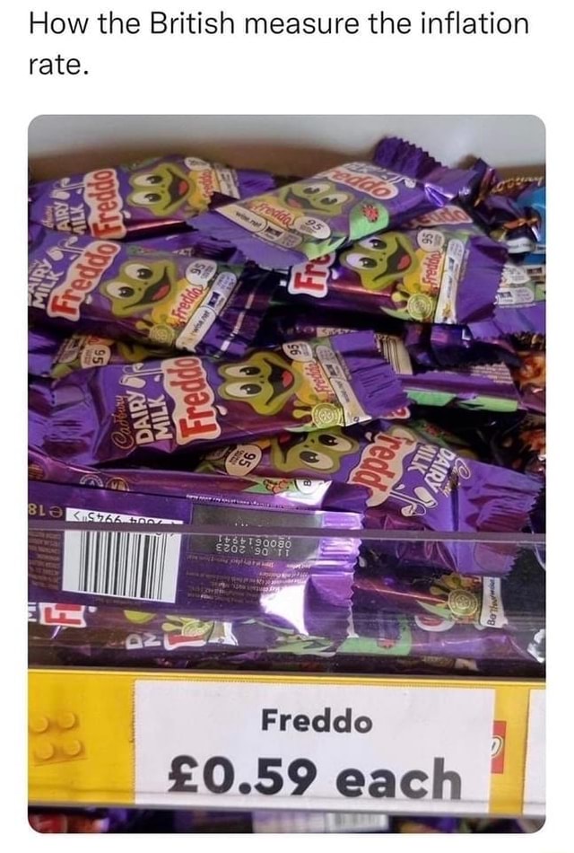 How the British measure the inflation rate. Freddo each - iFunny